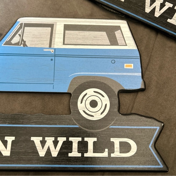 Ford | Wall Decor | Ford Bronco Truck Go Wild Wooden Sign Garage Car ...